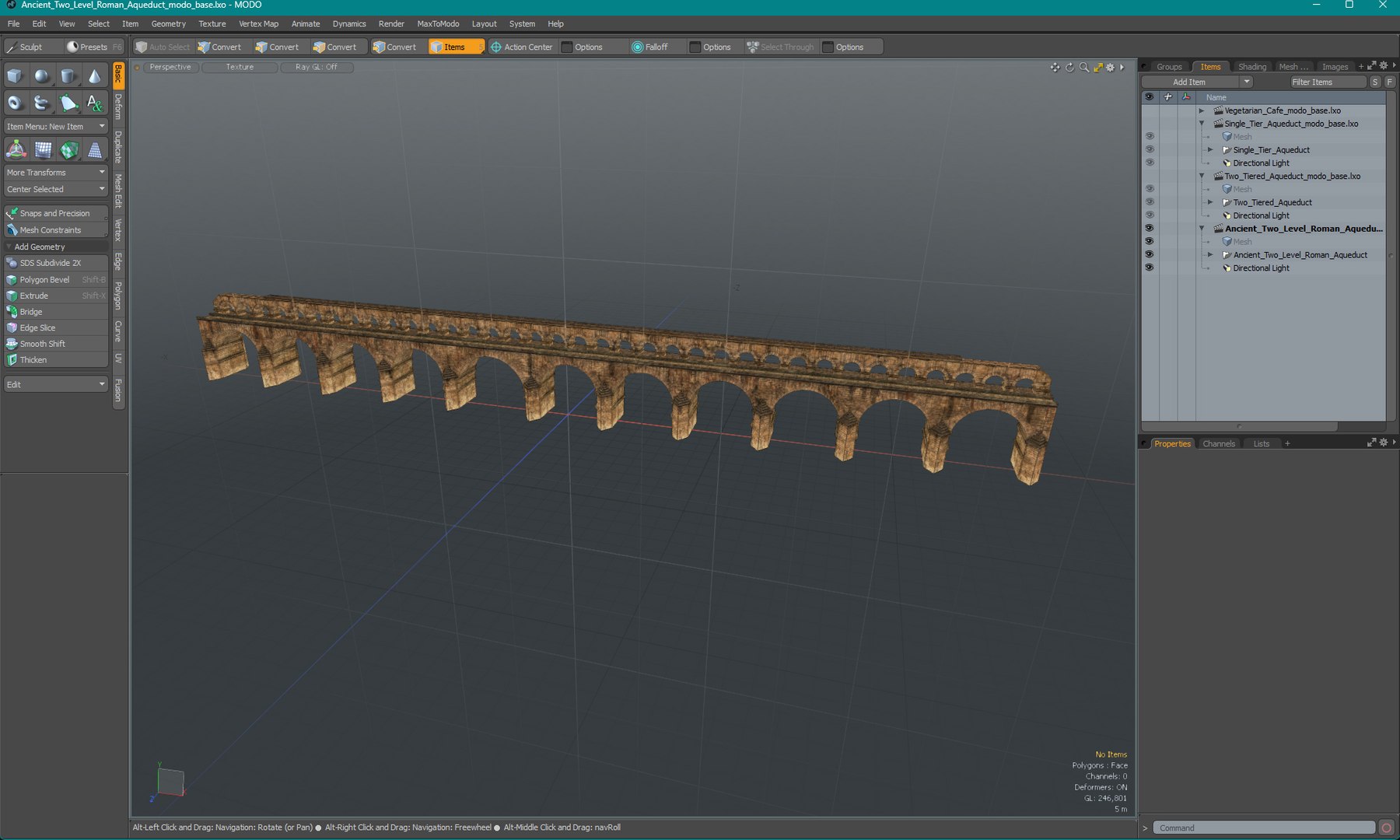 Ancient Two Level Roman Aqueduct 3D Model - TurboSquid 2349221