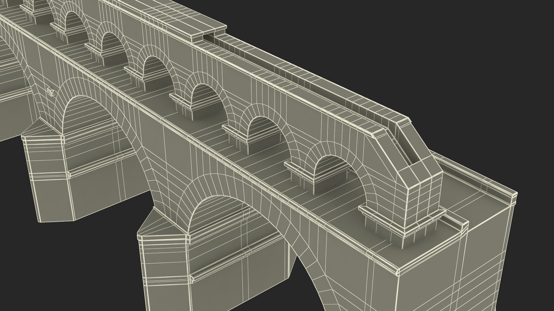 Ancient Two Level Roman Aqueduct 3D Model - TurboSquid 2349221