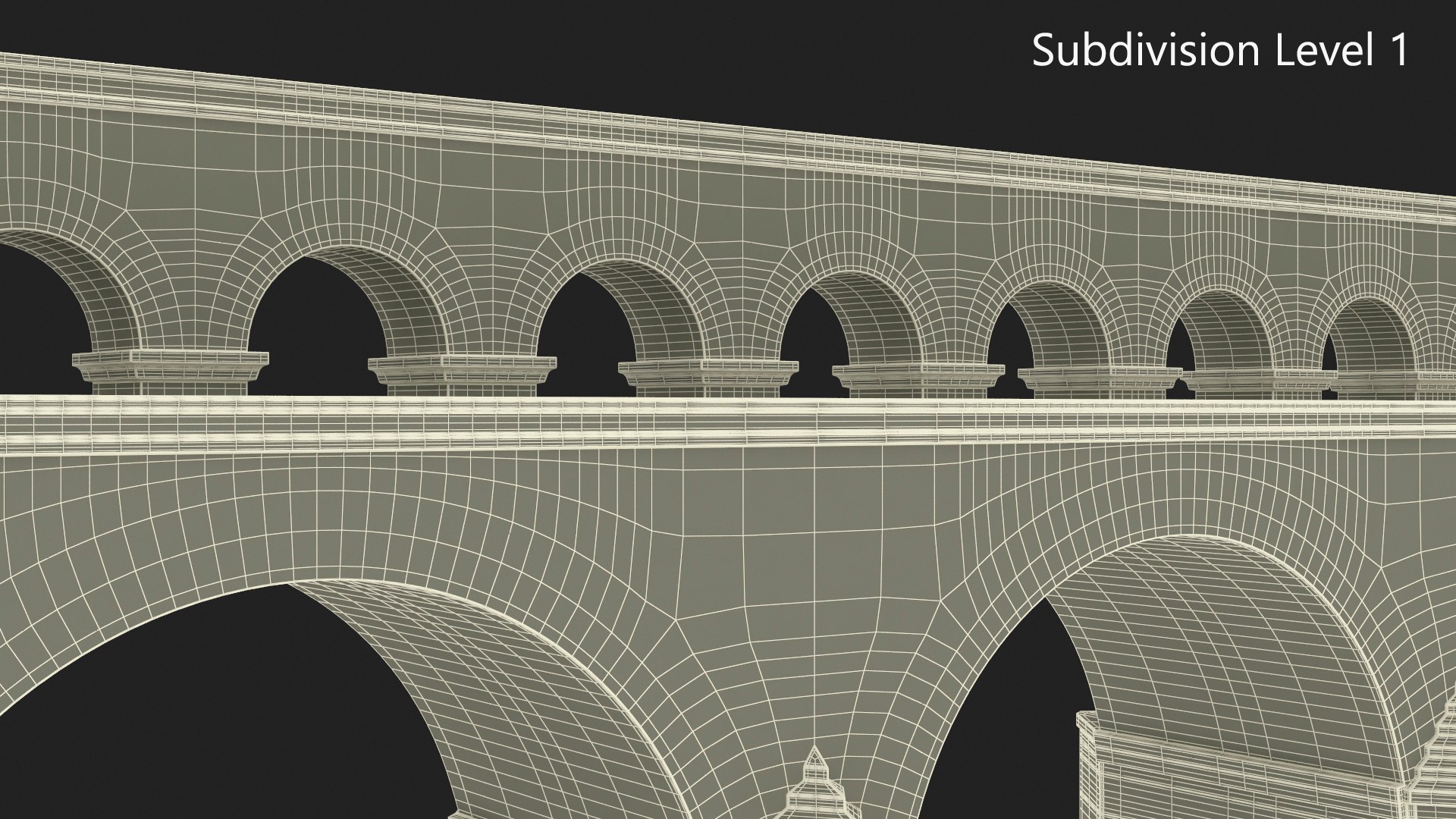 Ancient Two Level Roman Aqueduct 3D Model - TurboSquid 2349221