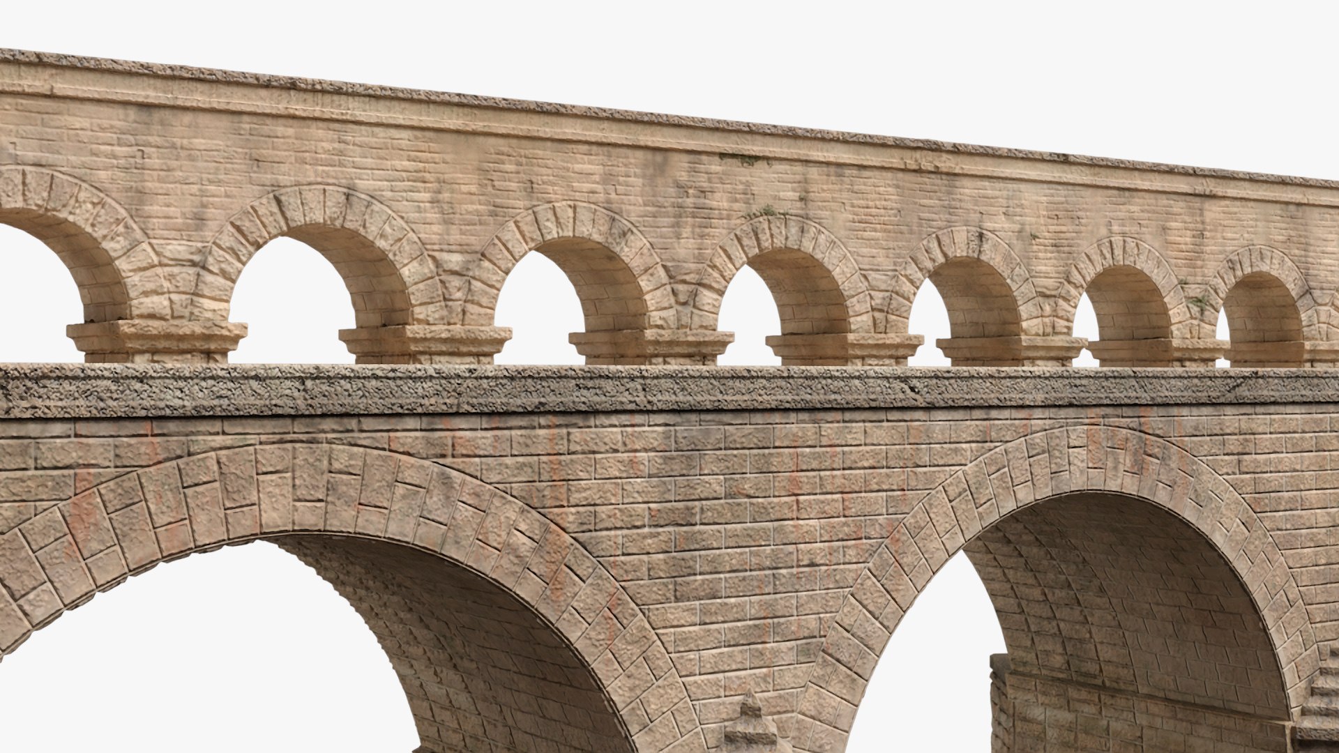 Ancient Two Level Roman Aqueduct 3D Model - TurboSquid 2349221