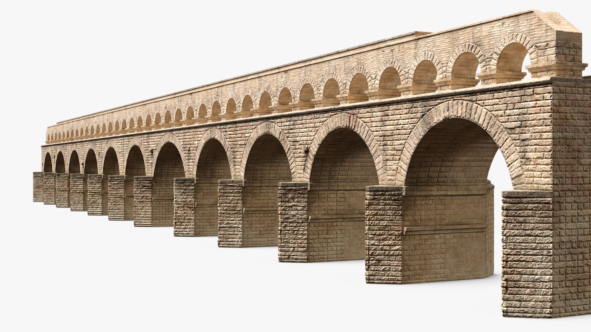 Ancient Two Level Roman Aqueduct 3D Model - TurboSquid 2349221