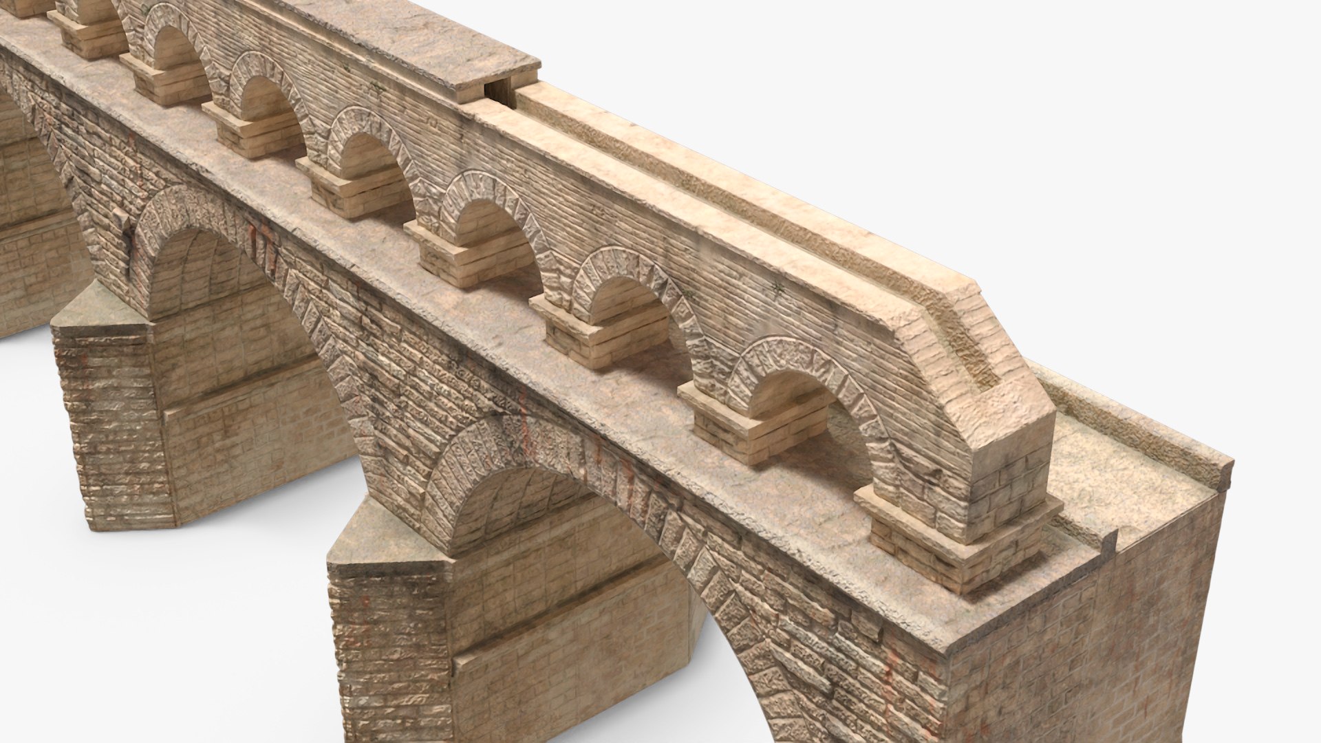 Ancient Two Level Roman Aqueduct 3D Model - TurboSquid 2349221