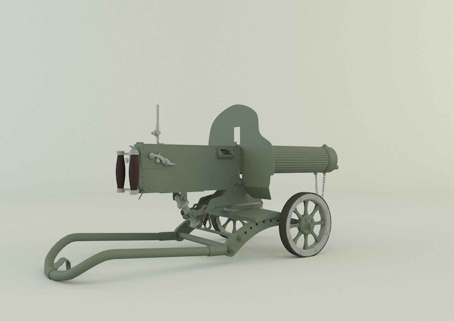 Old Machine Gun 3D - TurboSquid 2065677