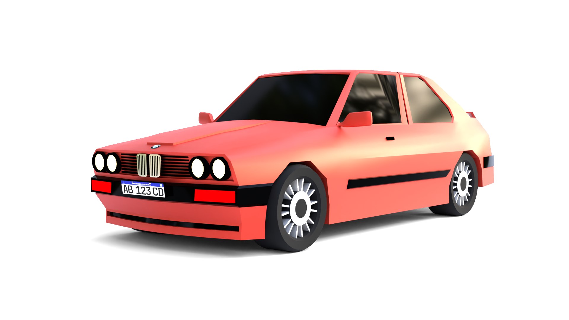 Car low poly BMW 3d Model3D模型 - TurboSquid 2004054