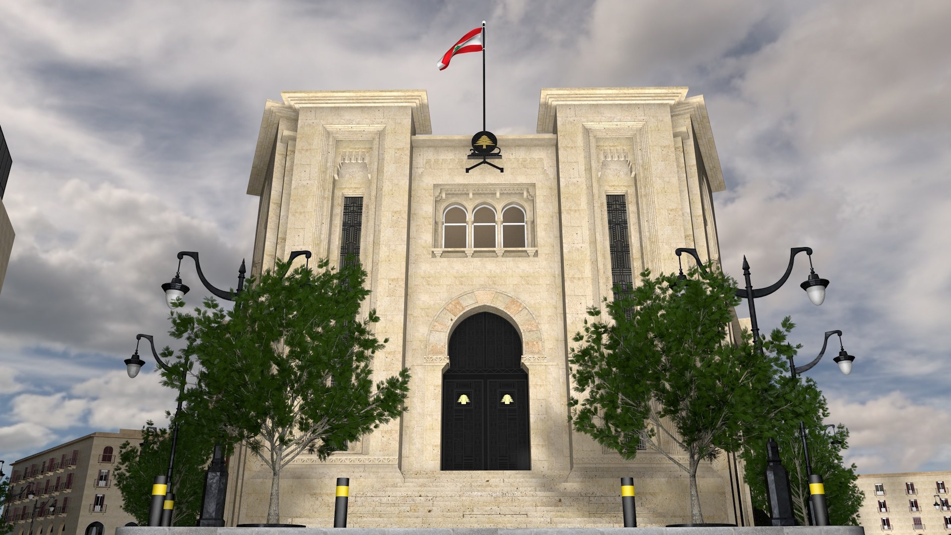 Lebanese Parliament Square 3D 모델 - TurboSquid 2042525