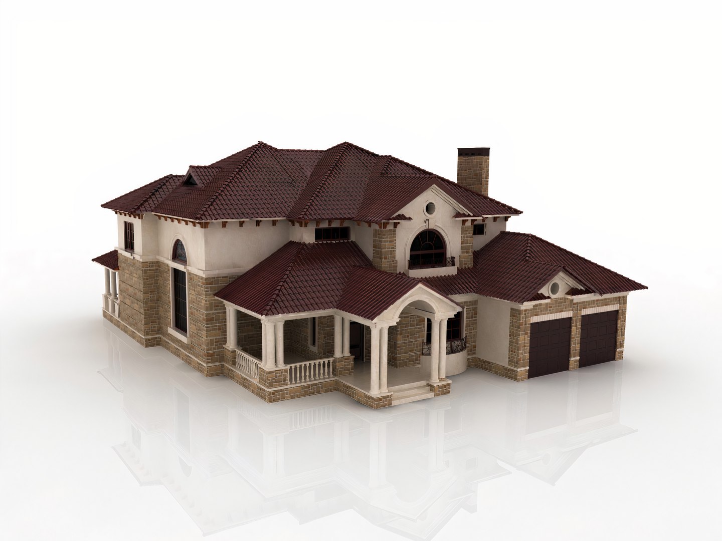 Large luxury mansion model - TurboSquid 1717783