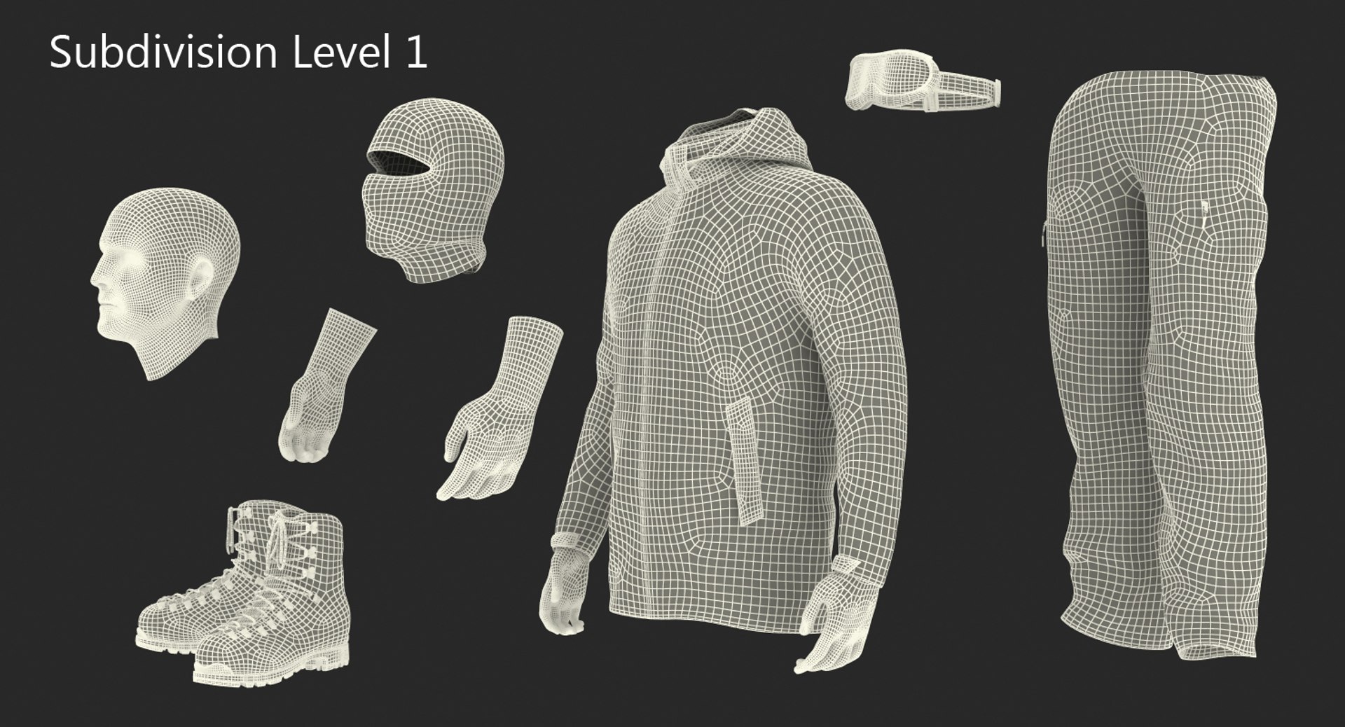 Rock climber winter hiking 3D model - TurboSquid 1269392