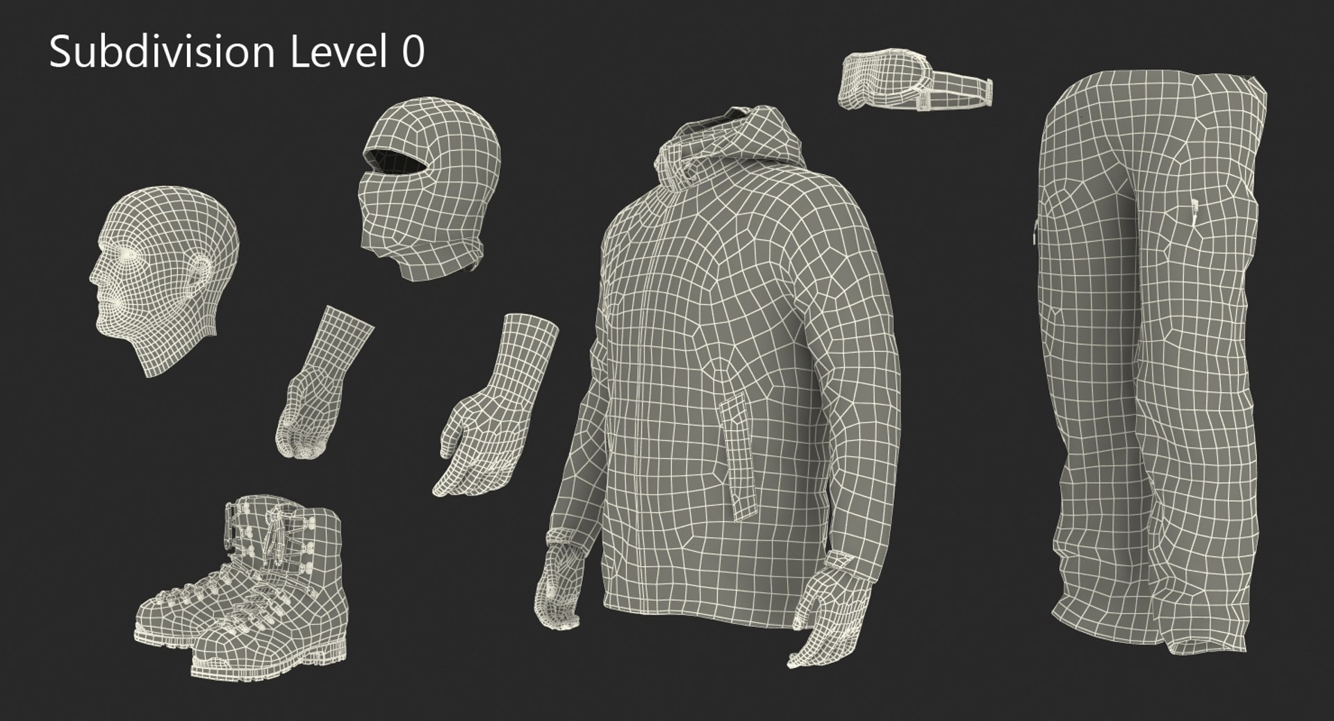 Rock climber winter hiking 3D model - TurboSquid 1269392