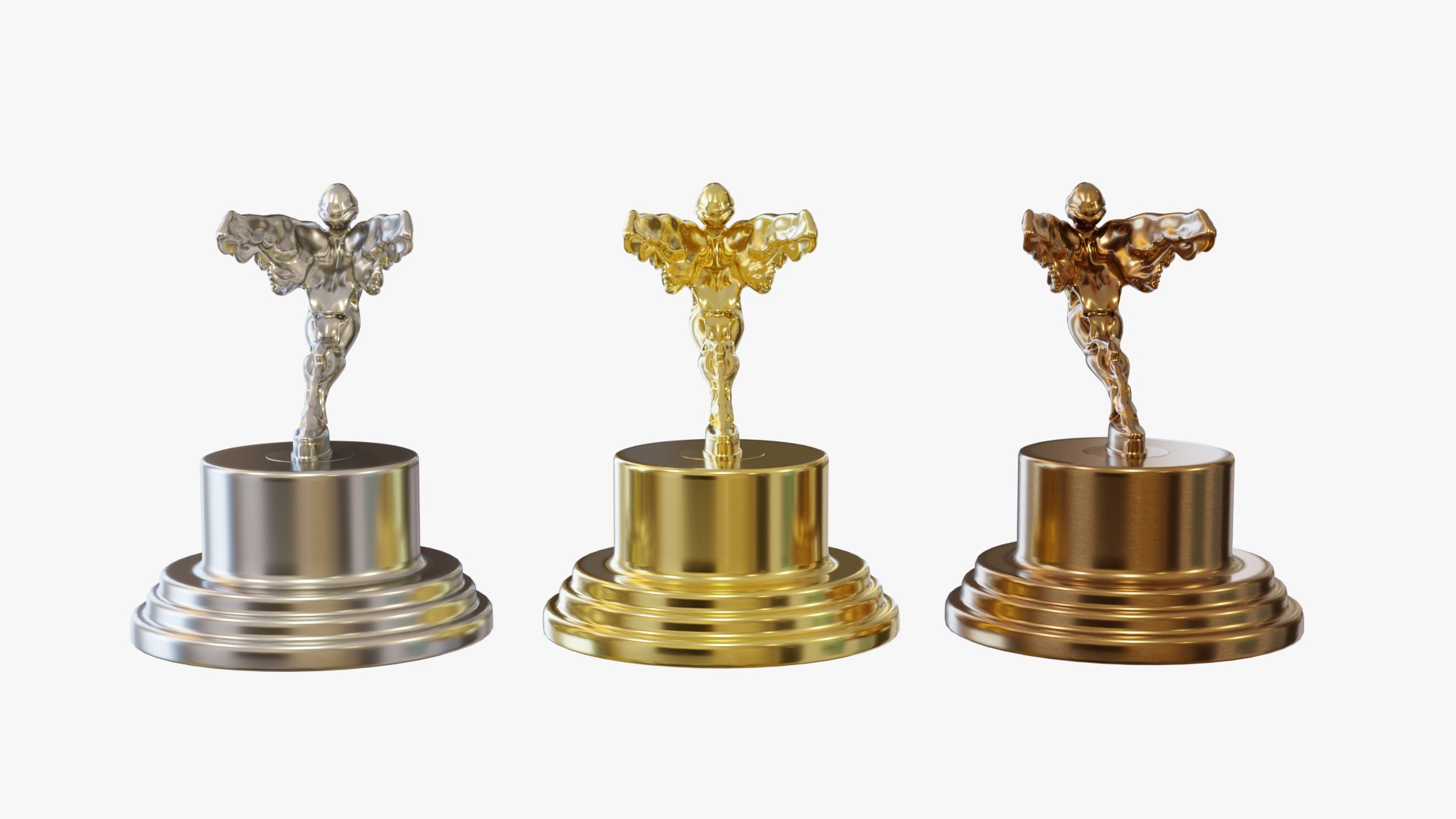 Winged Nike Victory Trophy 3D Model - TurboSquid 2406085