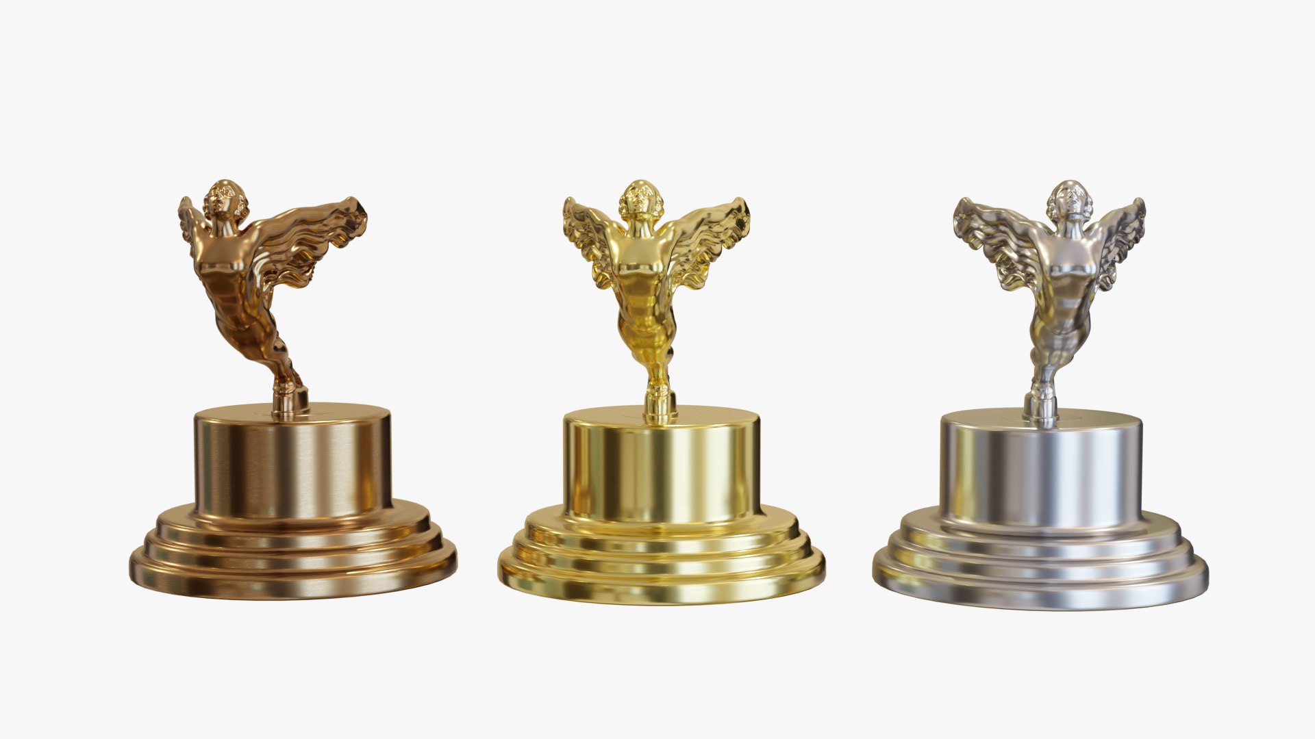 Winged Nike Victory Trophy 3D Model - TurboSquid 2406085