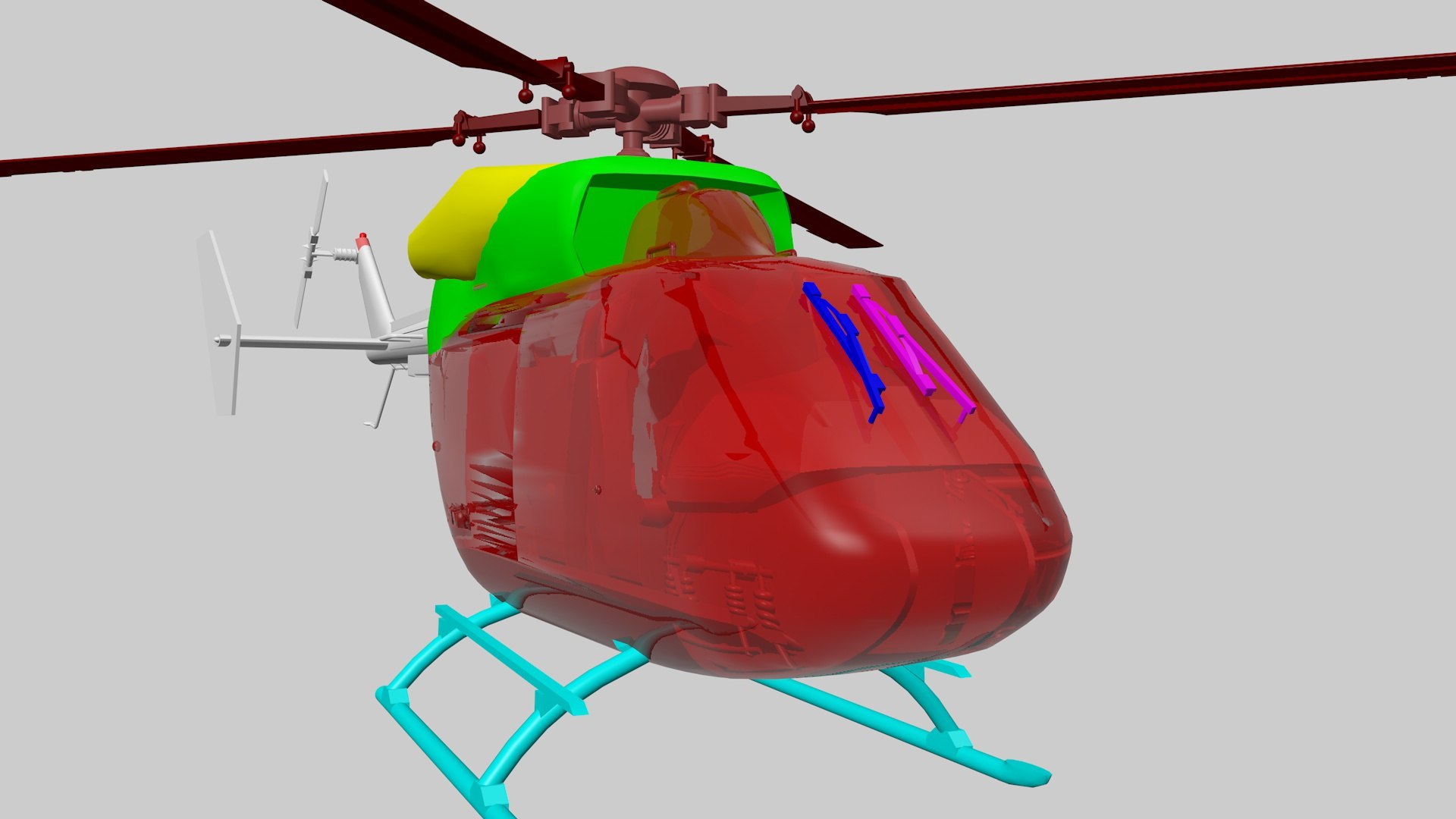 RESCUE HELICOPTER MBB BK-117 3D Model - TurboSquid 2085943