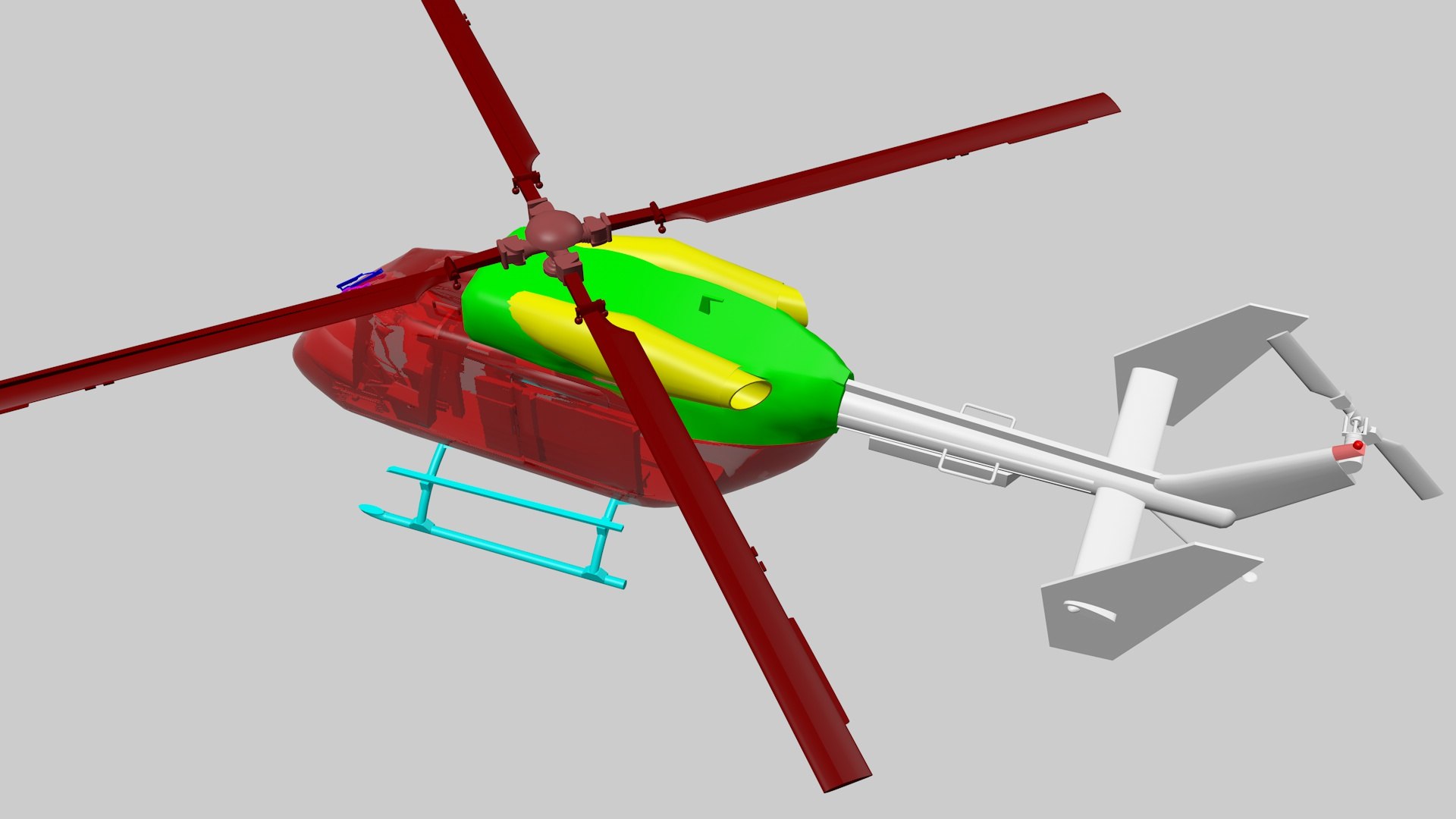 RESCUE HELICOPTER MBB BK-117 3D Model - TurboSquid 2085943