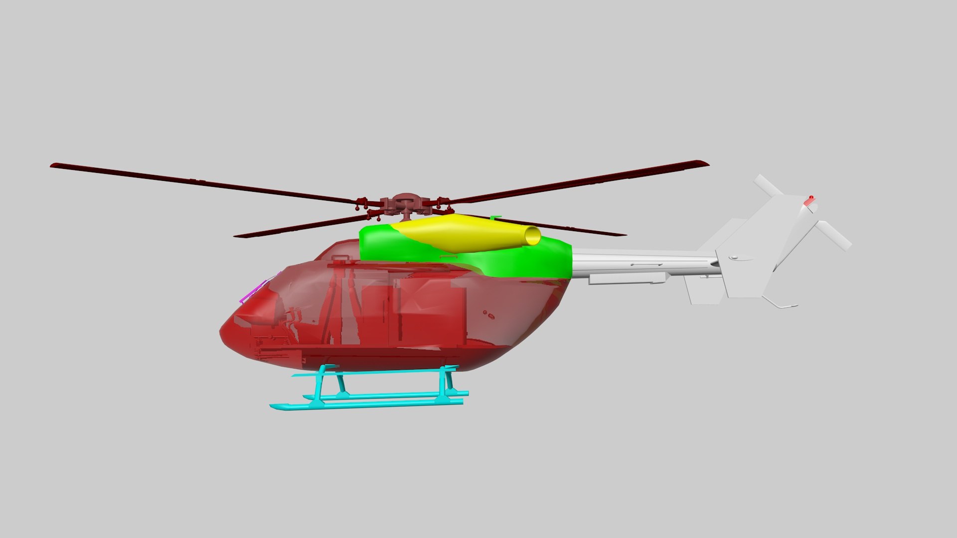 RESCUE HELICOPTER MBB BK-117 3D Model - TurboSquid 2085943