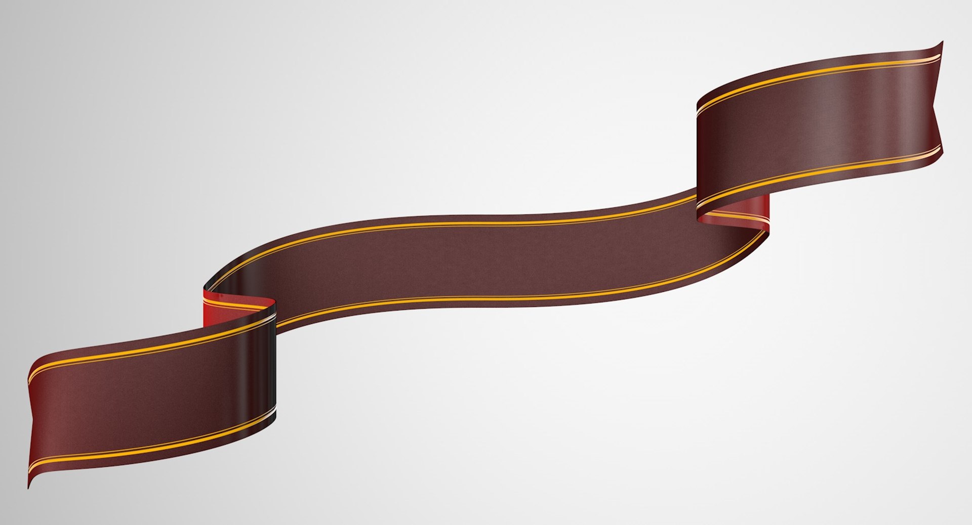 Floating ribbon 2 lines 3D model - TurboSquid 1328213
