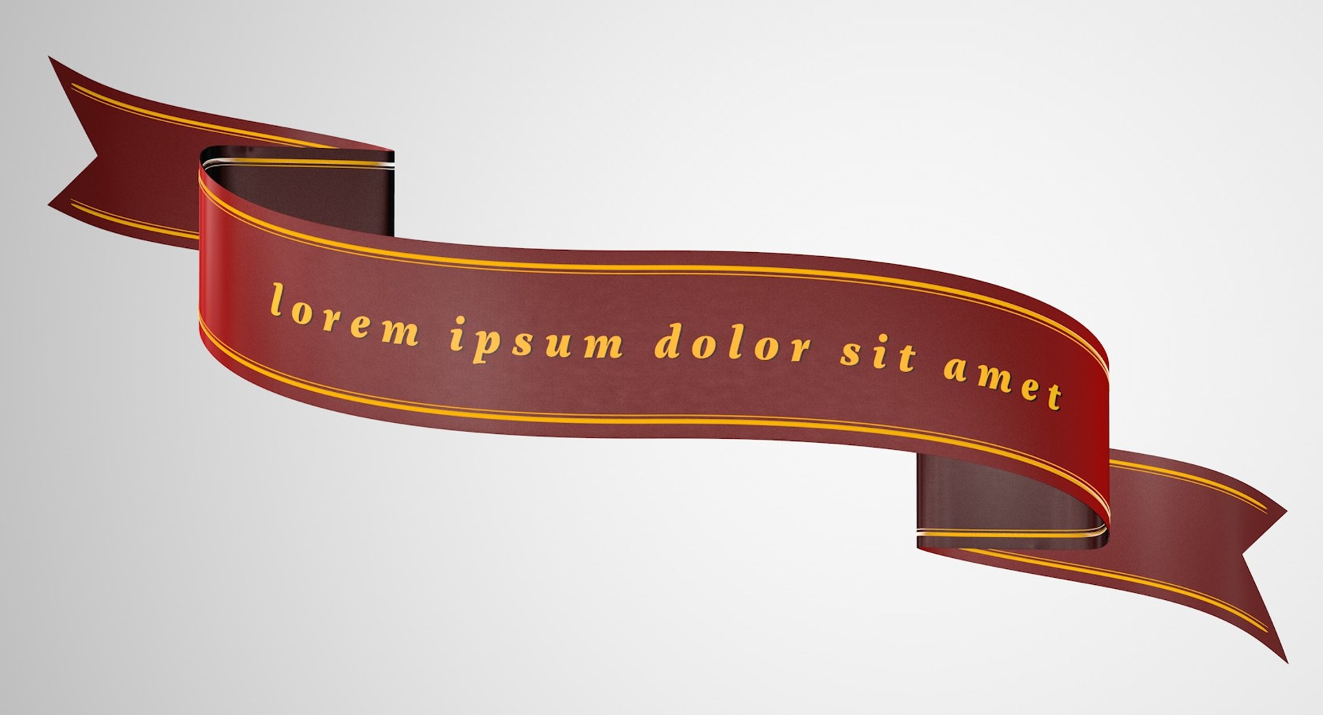 Floating ribbon 2 lines 3D model - TurboSquid 1328213