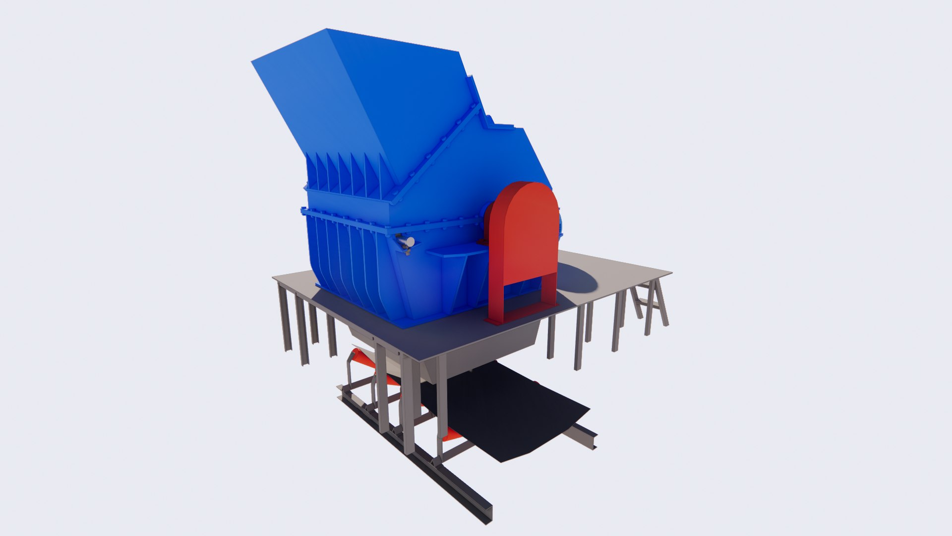 3D Model Drum Roller Chipper - TurboSquid 1984515