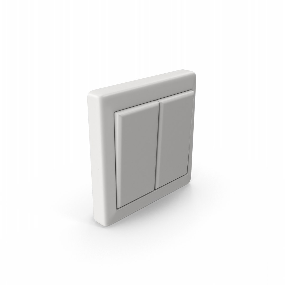 Double Light Switch 3D Model - TurboSquid 2138649