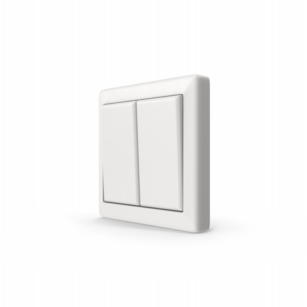 Double Light Switch 3D Model - TurboSquid 2138649
