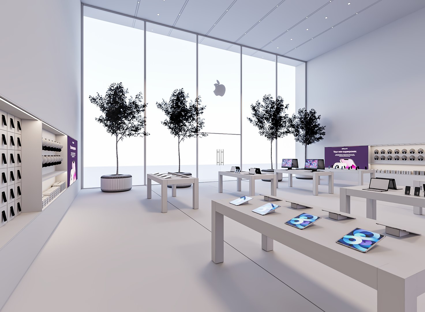 3D Apple Store Interior Exterior Hyper-Realistic - TurboSquid 1843776