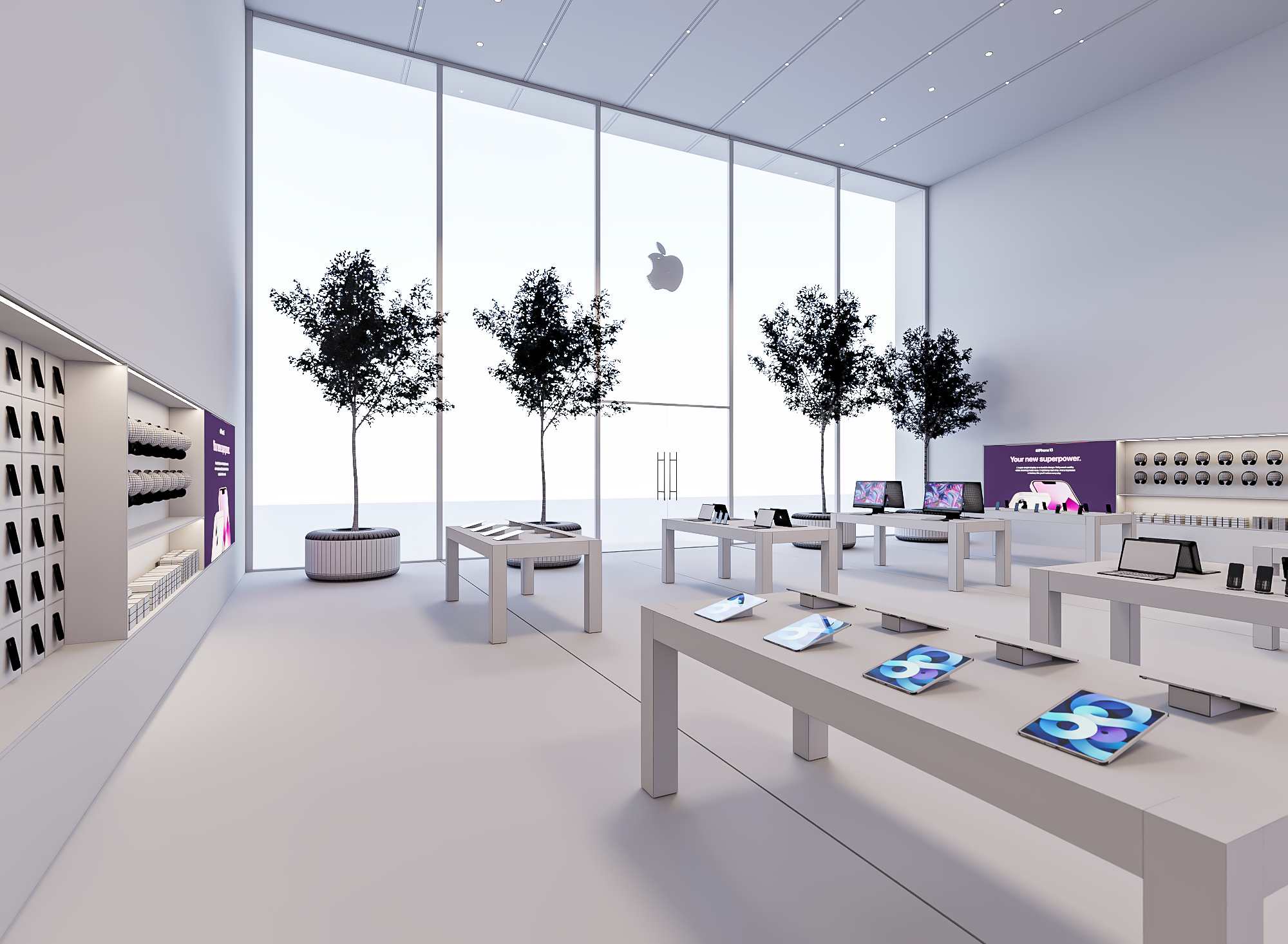 3D Apple Store Interior Exterior Hyper-Realistic - TurboSquid 1843776
