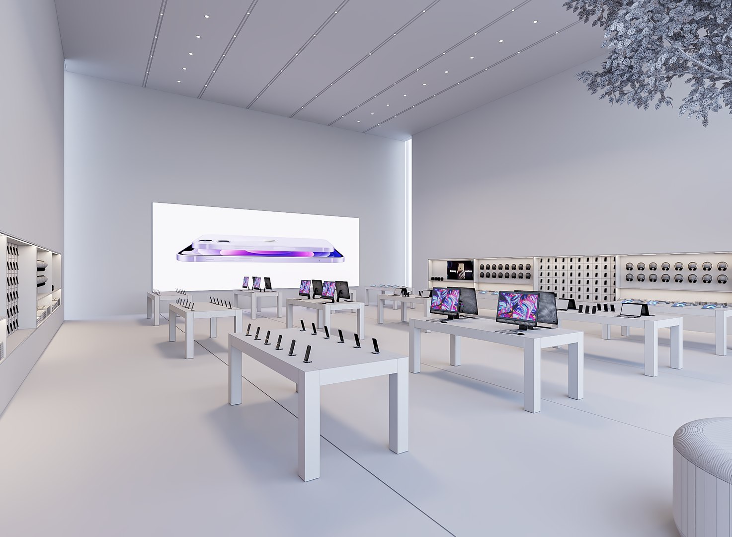 3D Apple Store Interior Exterior Hyper-Realistic - TurboSquid 1843776