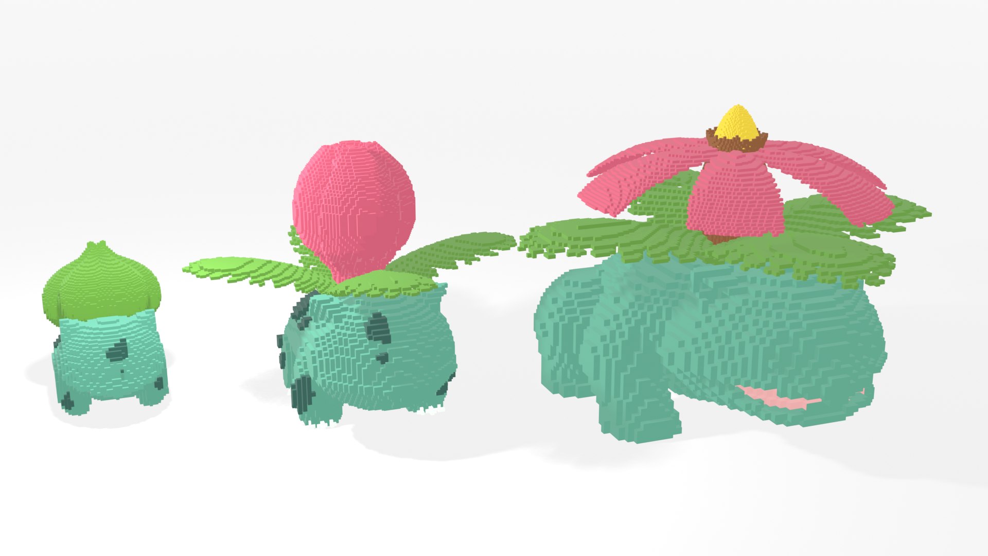 Gen 1 Grass Starter Line 3D Model - TurboSquid 1913030