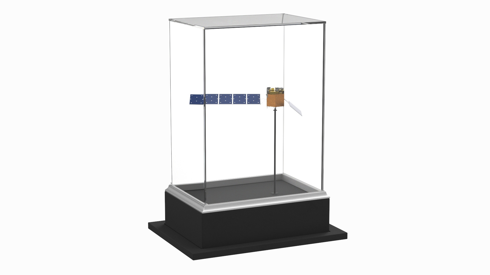 3D Detailed Model Satellite In Glass Box Model - TurboSquid 2376870