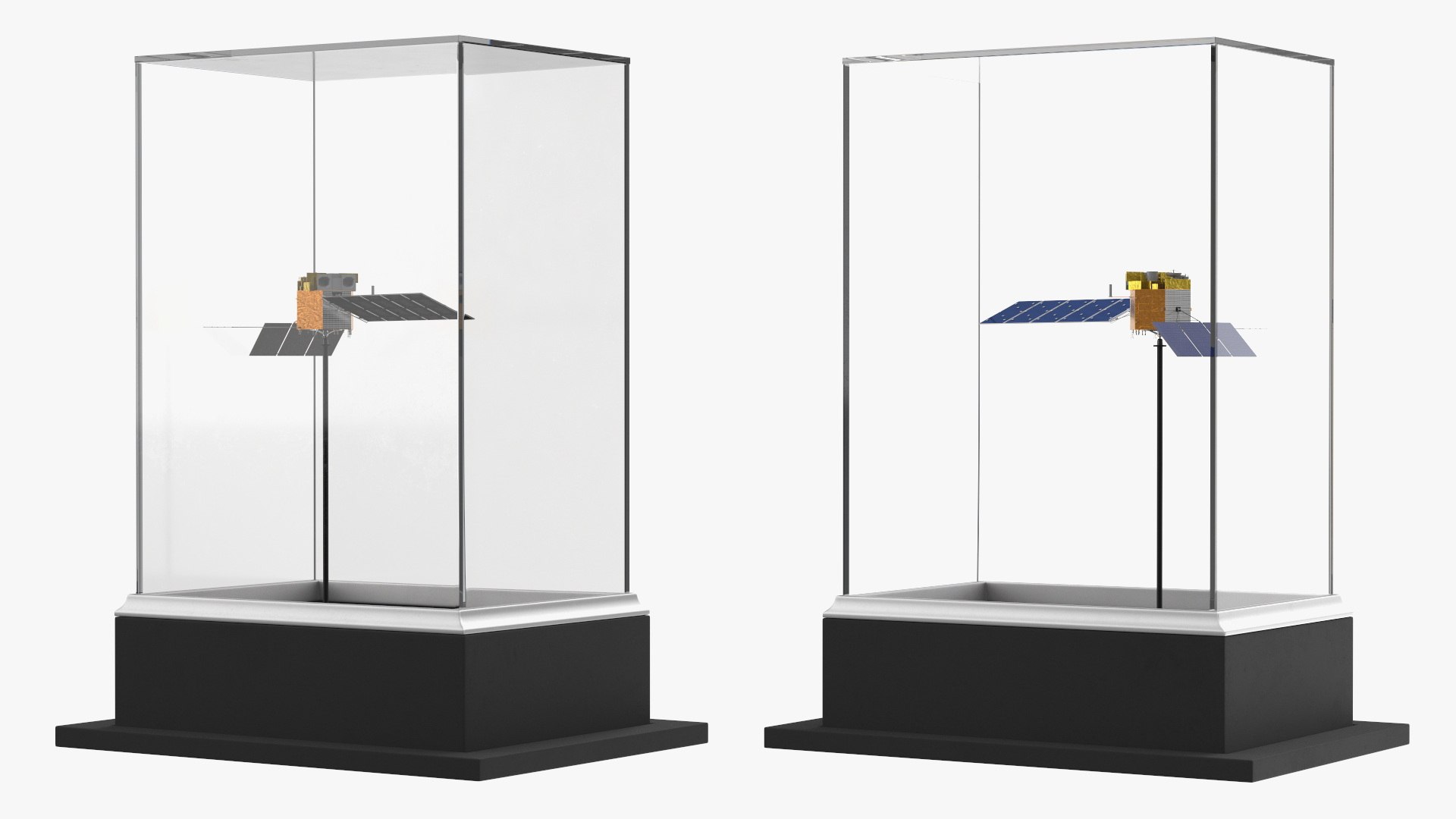 3D Detailed Model Satellite In Glass Box Model - TurboSquid 2376870