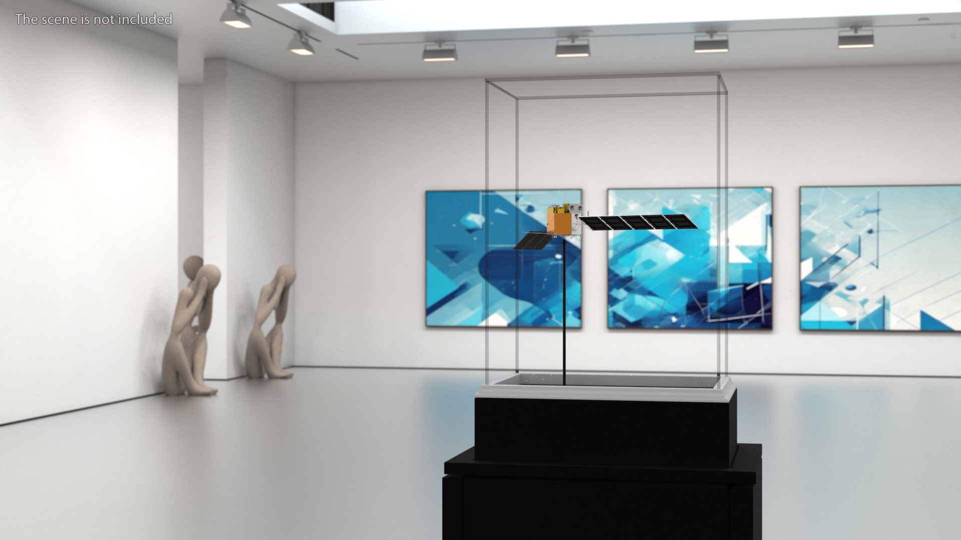 3D Detailed Model Satellite In Glass Box Model - TurboSquid 2376870