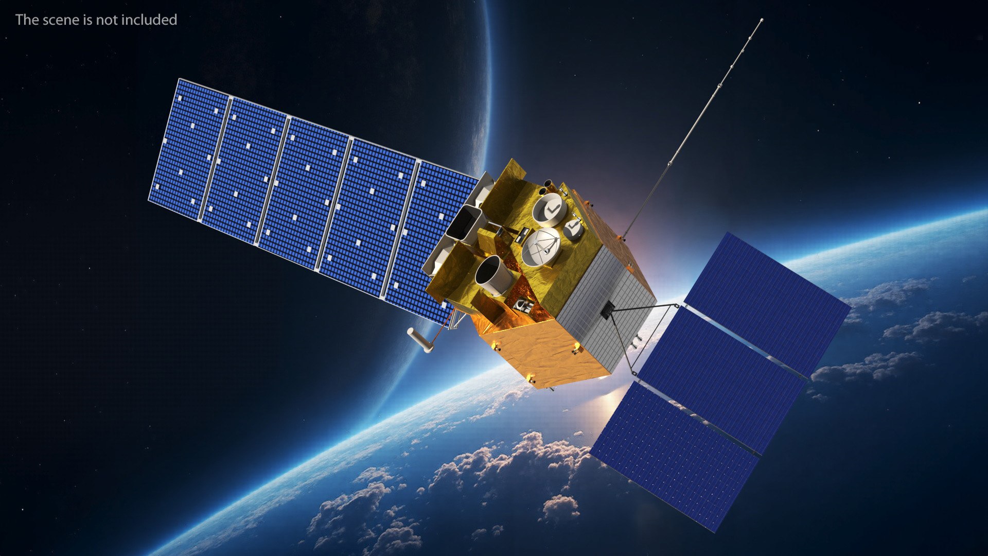 3D Detailed Model Satellite In Glass Box Model - TurboSquid 2376870