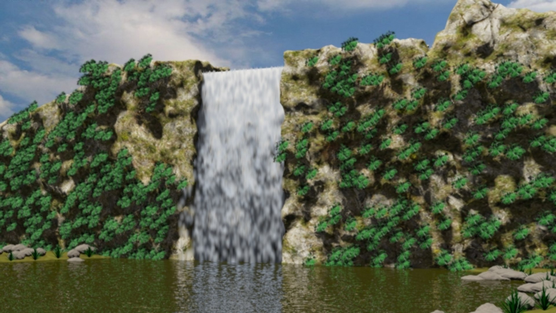 3D model animated waterfall--no plugin - TurboSquid 1790932