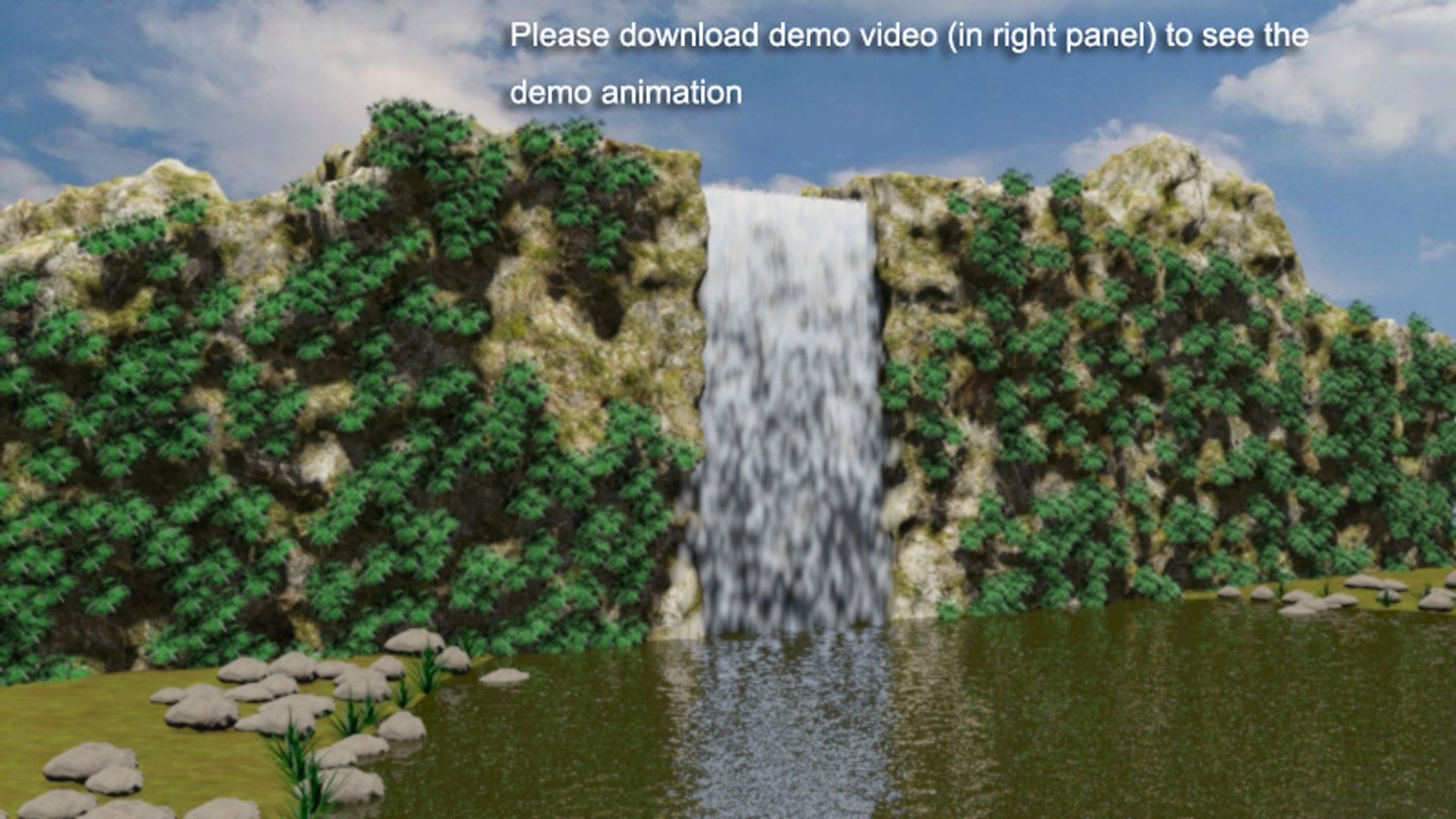 3D model animated waterfall--no plugin - TurboSquid 1790932