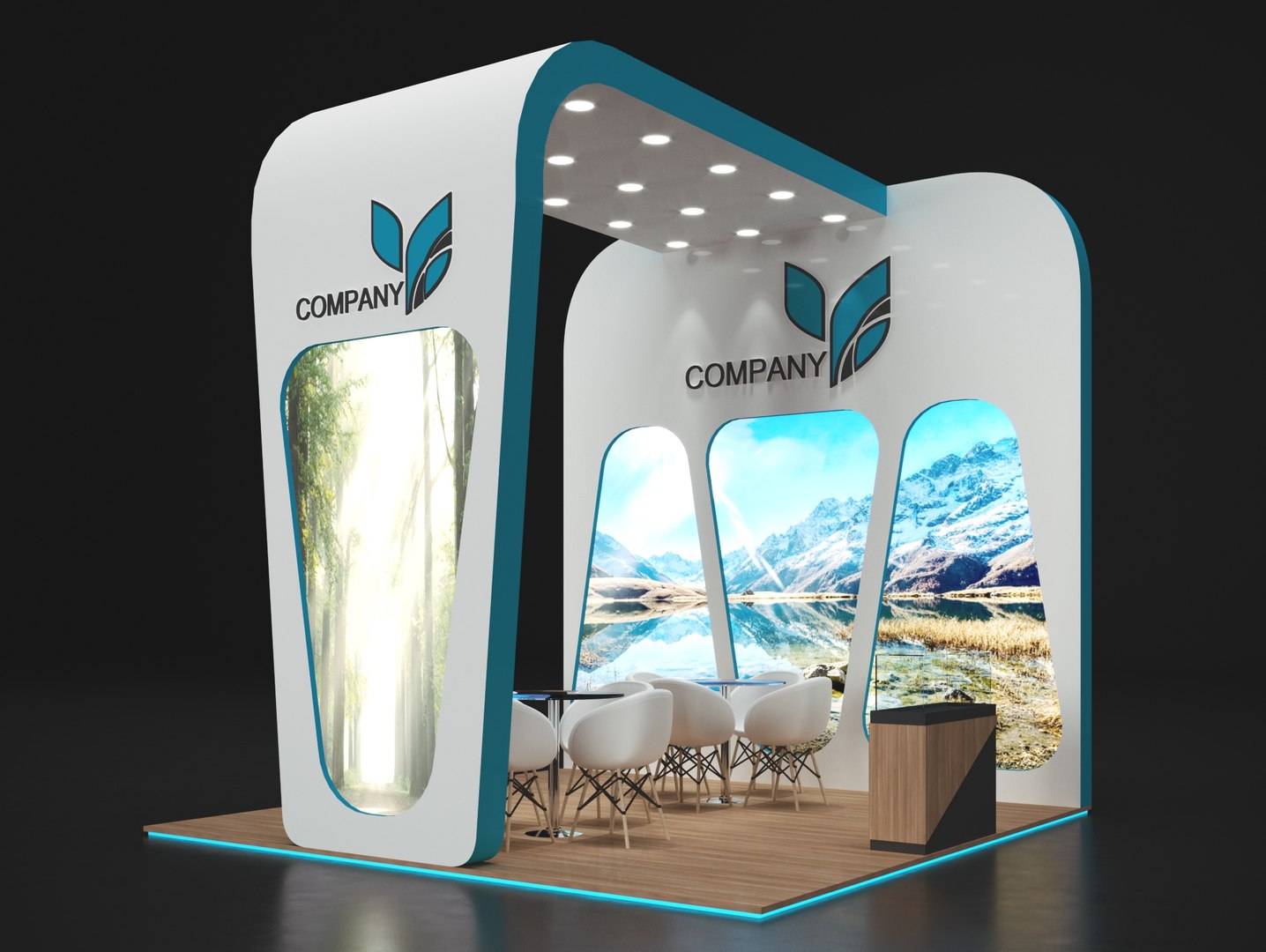 Exhibition Booth Stand Height 3D - TurboSquid 1605014
