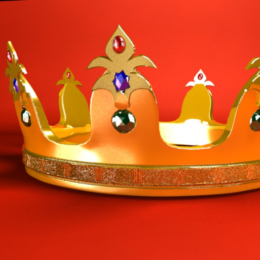 3d Gold Crown Model