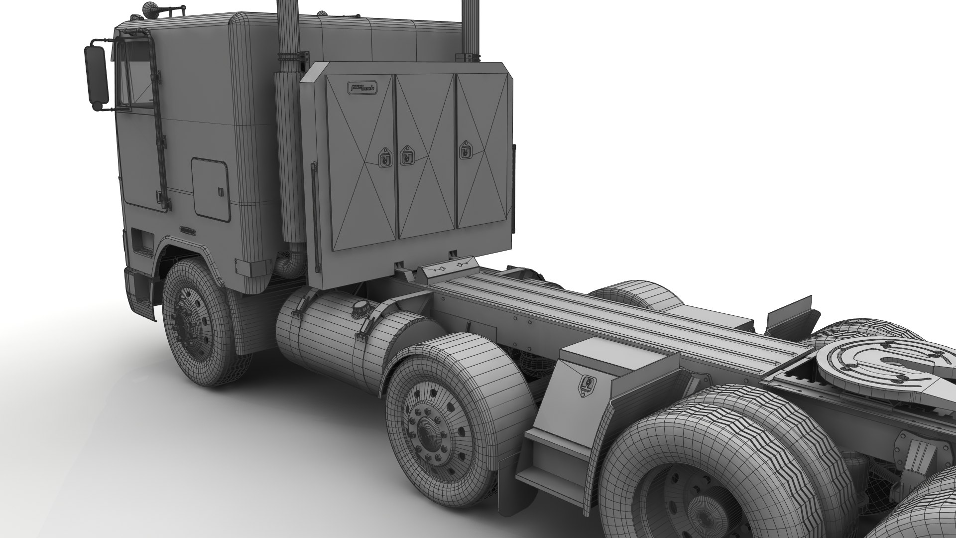3d Cabover Truck Model