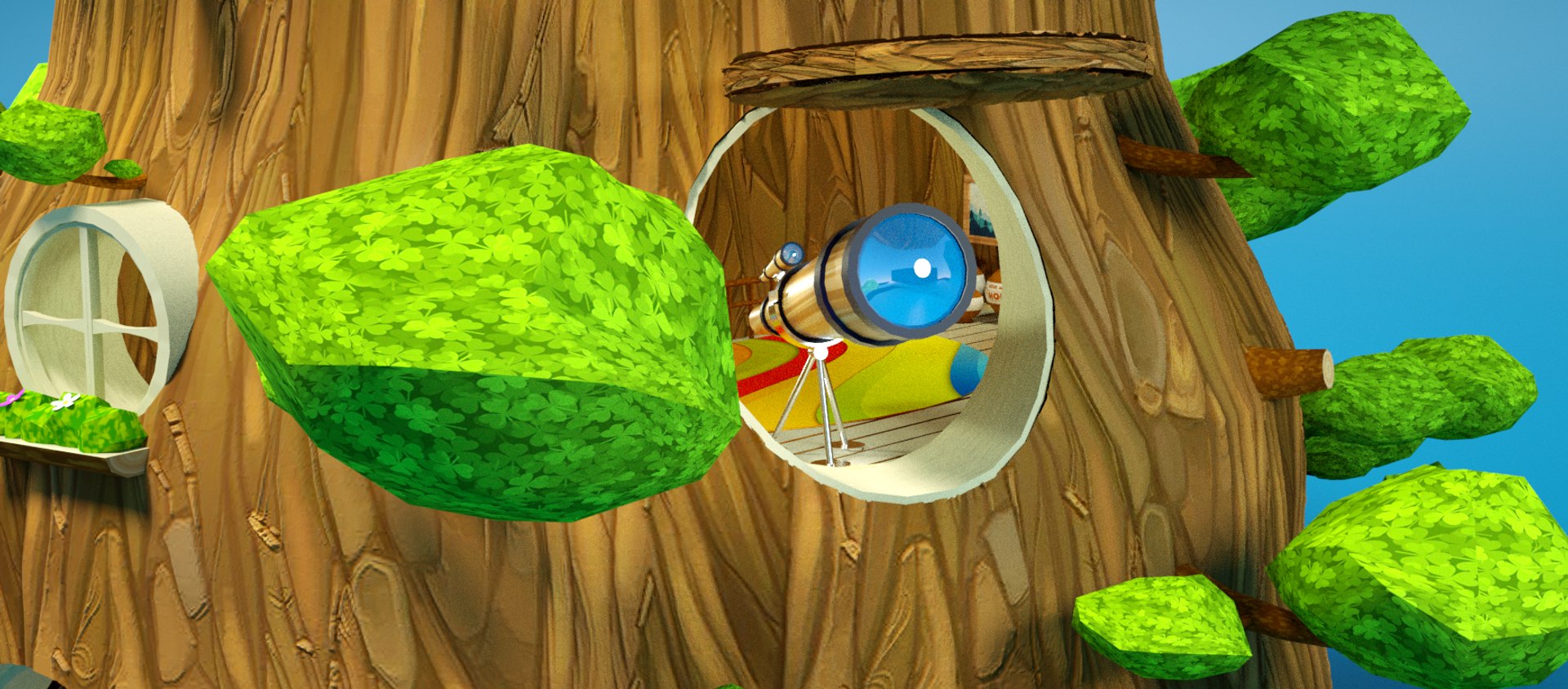Cartoon Wooden Bear House Interior 3D - TurboSquid 1362797