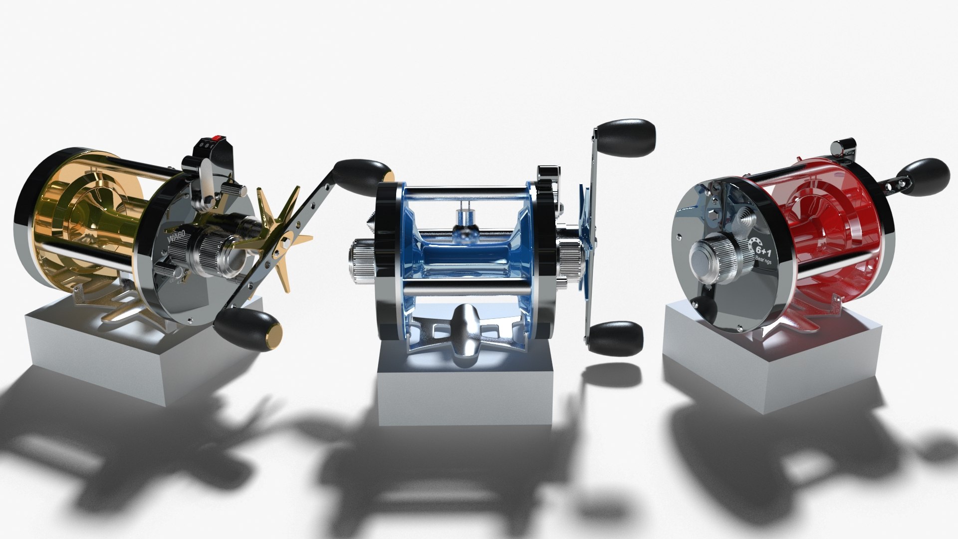 Classic Baitcasting Reels Model - TurboSquid 2131289