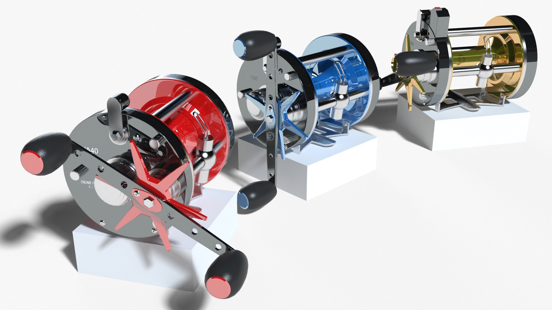 Classic Baitcasting Reels Model - TurboSquid 2131289