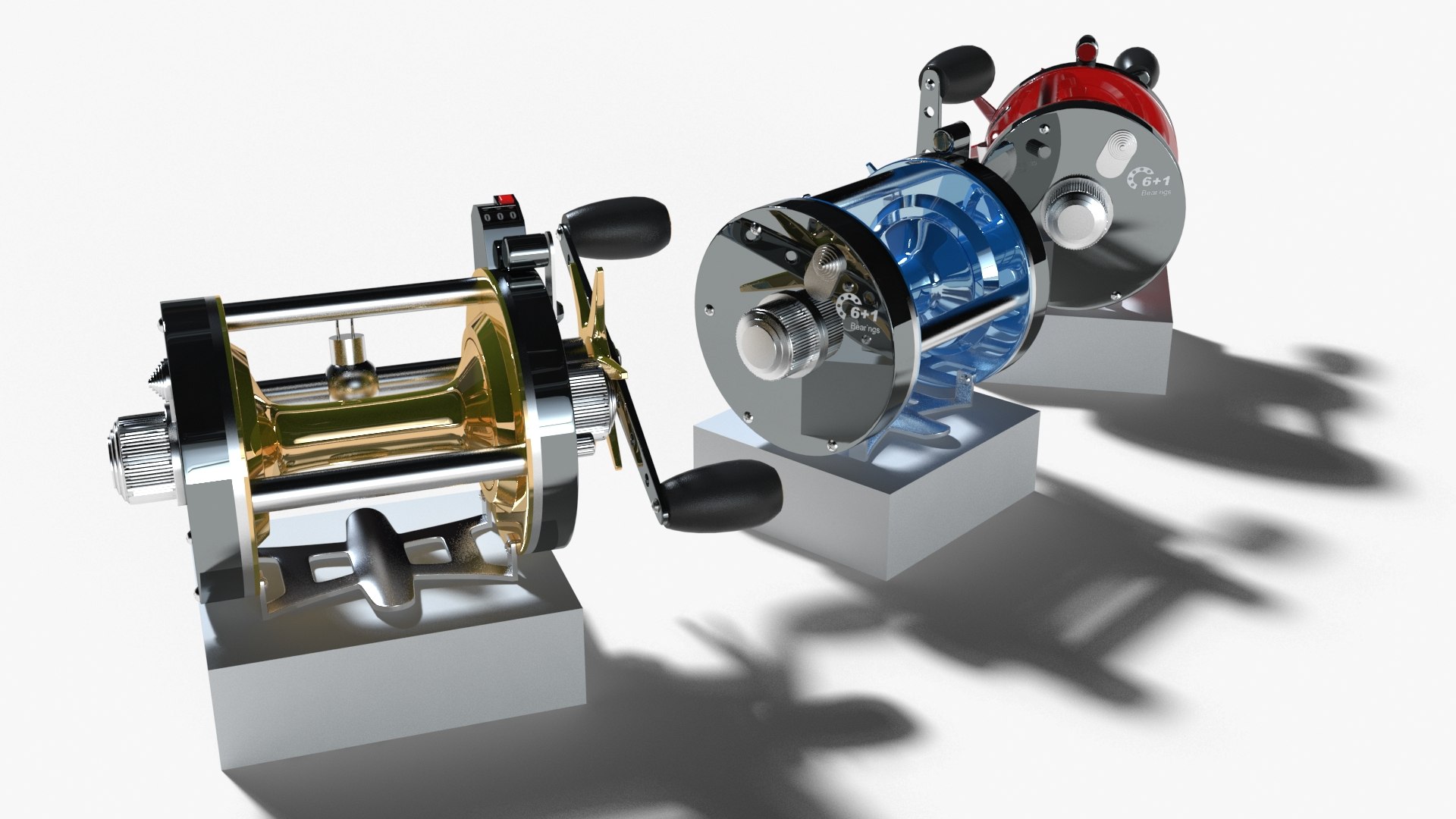 Classic Baitcasting Reels Model - TurboSquid 2131289