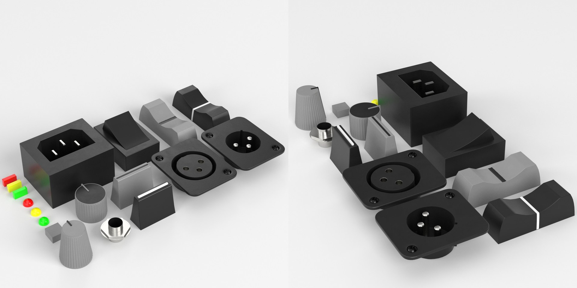 3D Audio Mixer Parts - TurboSquid 1814010