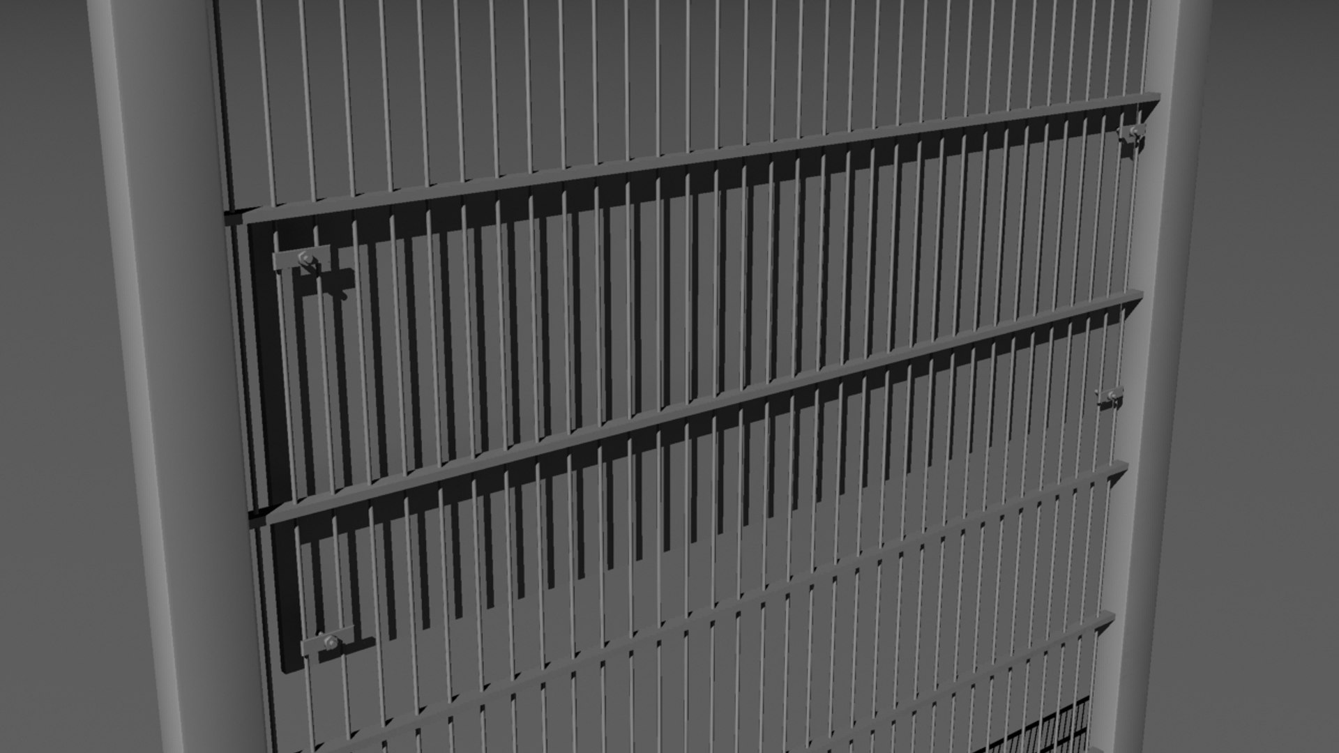 free large fence 3d model