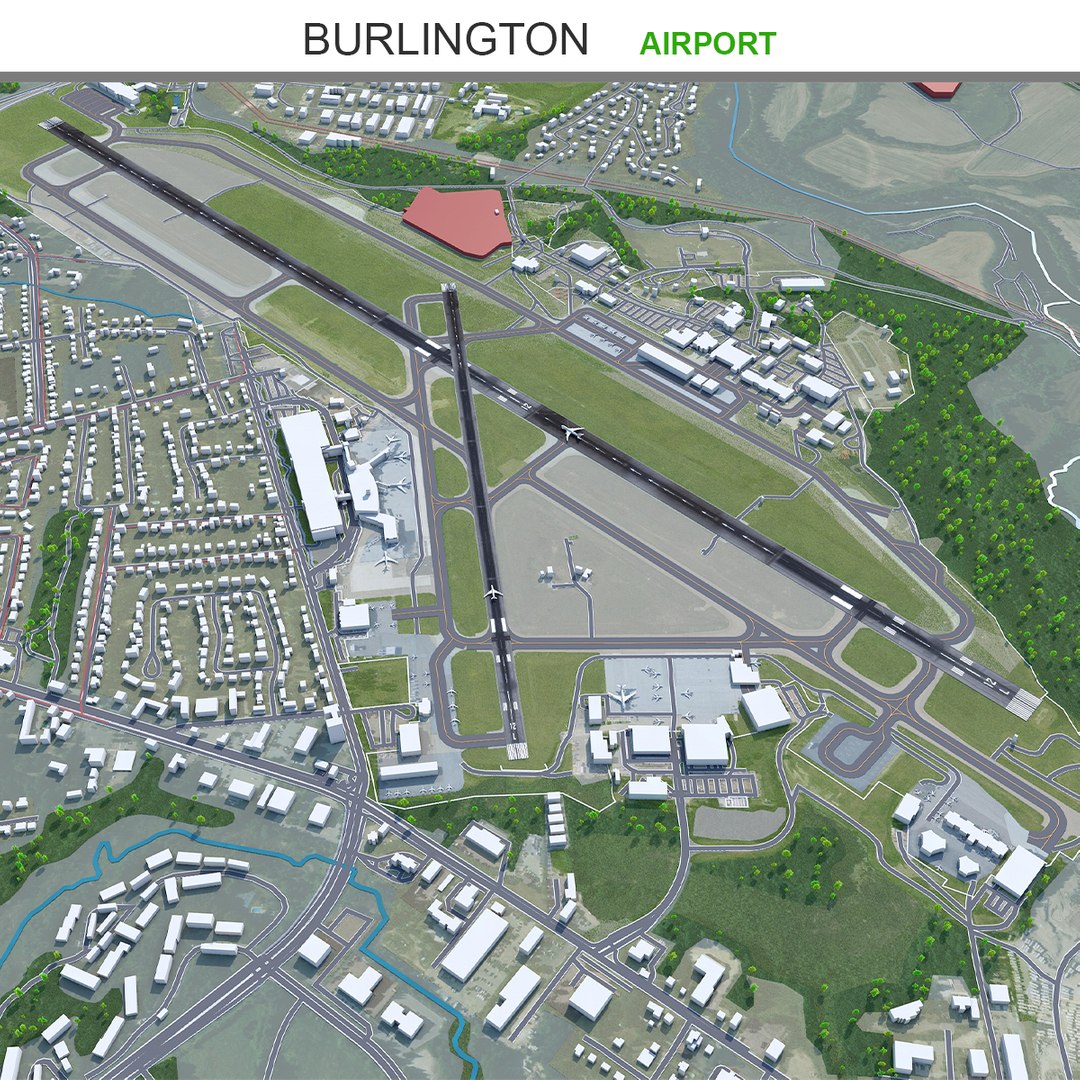 3D Burlington Airport - TurboSquid 2051774