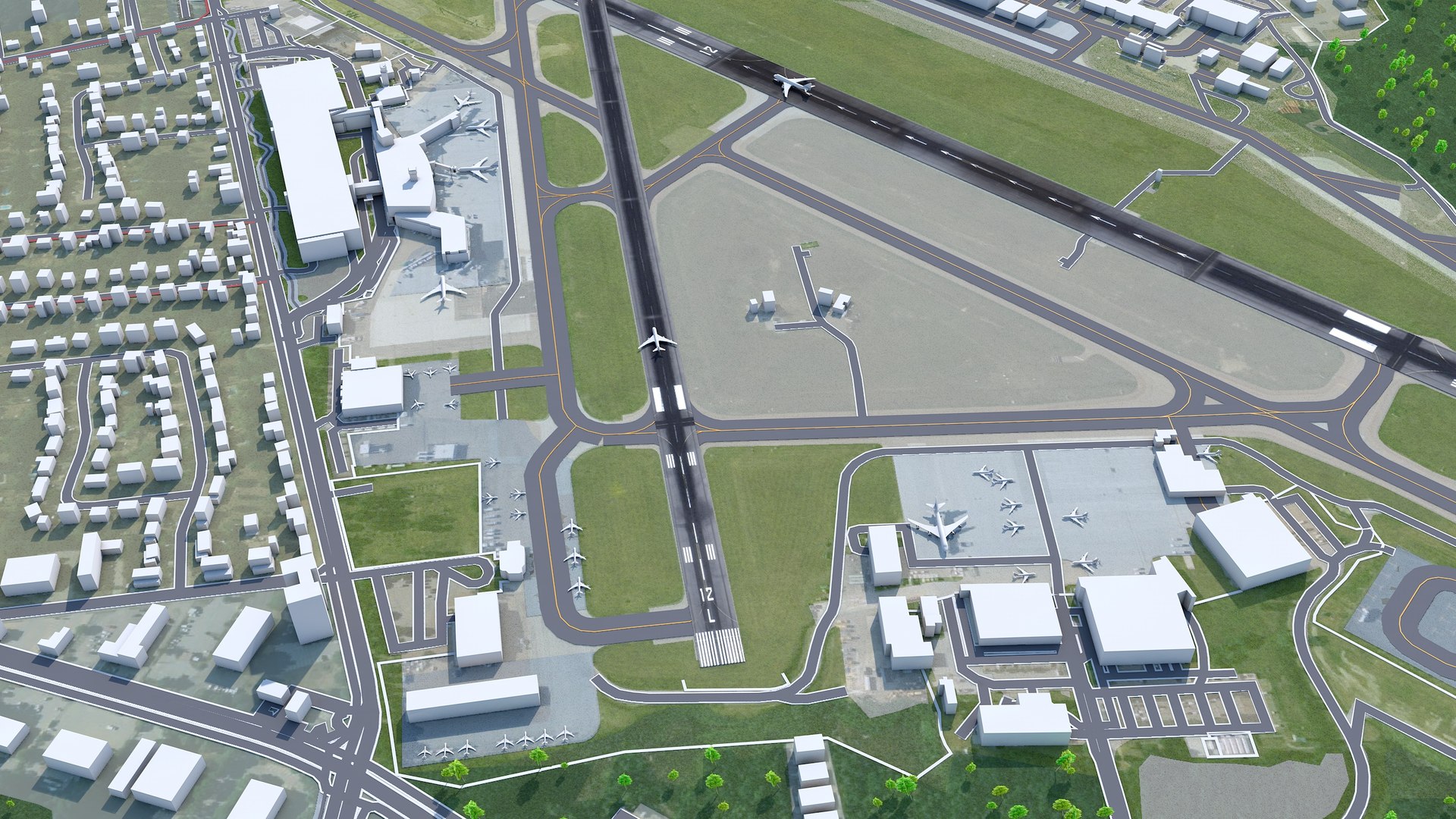 3D Burlington Airport - TurboSquid 2051774