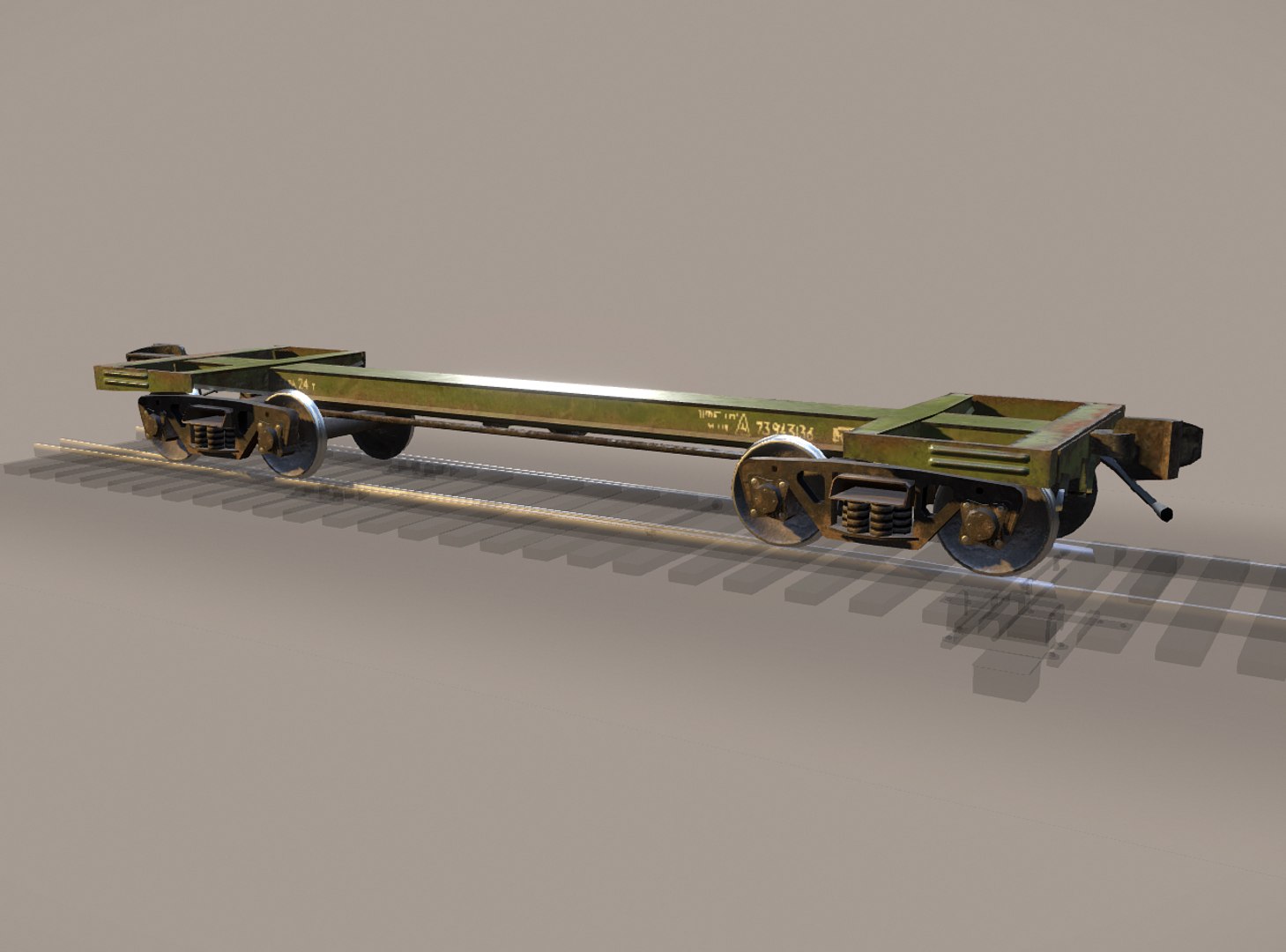 Railway Car Frame 3d Obj