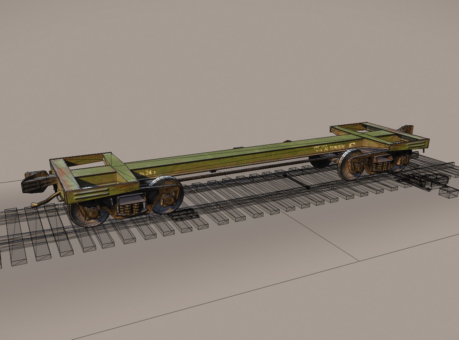 Railway Car Frame 3d Obj