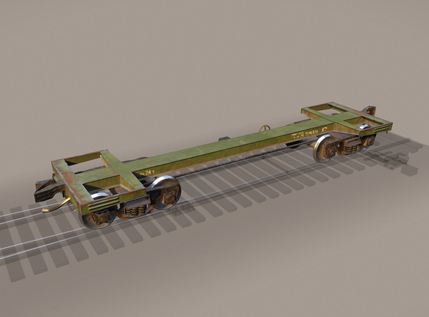 Railway Car Frame 3d Obj