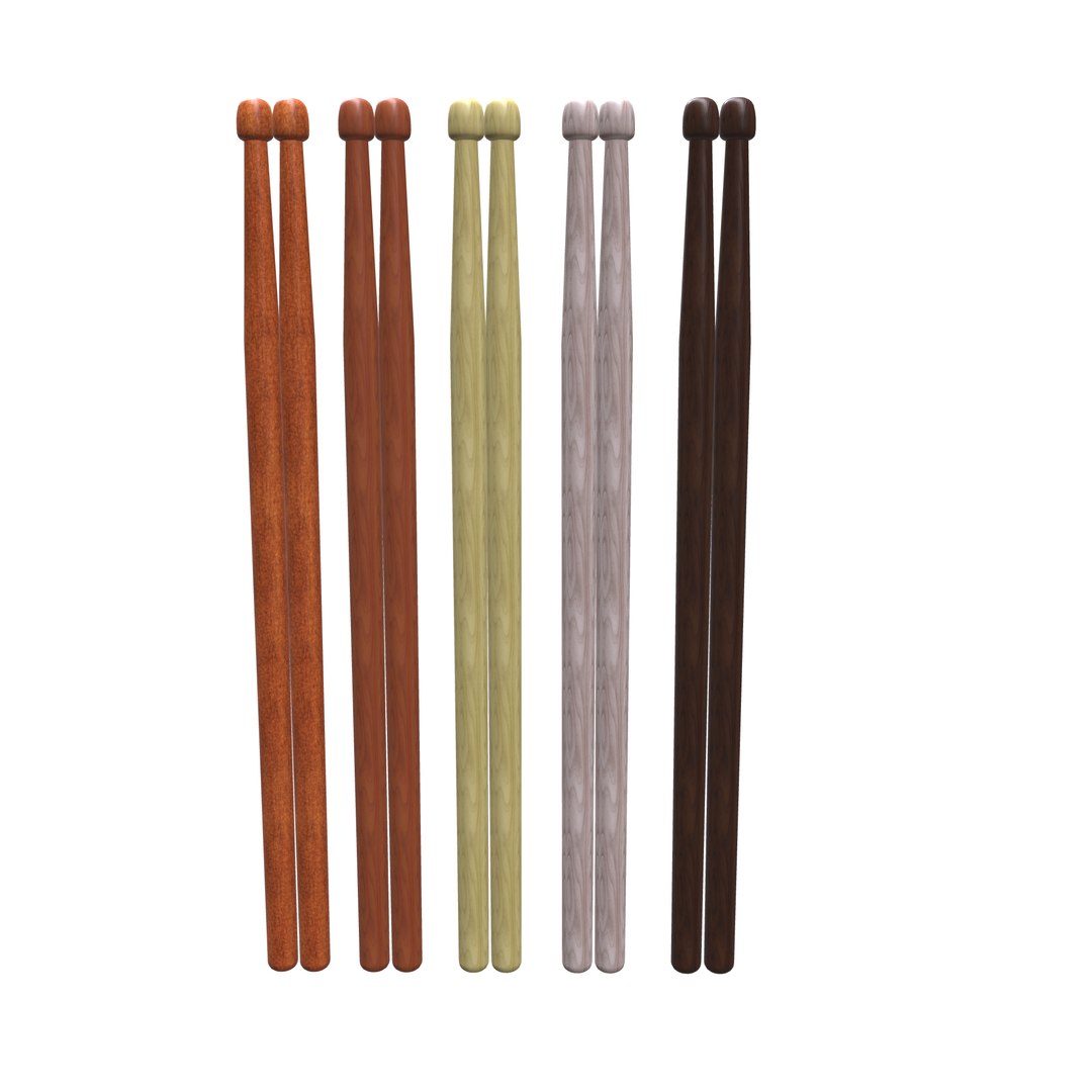 3D Model Drumsticks 3d-models - TurboSquid 2361121
