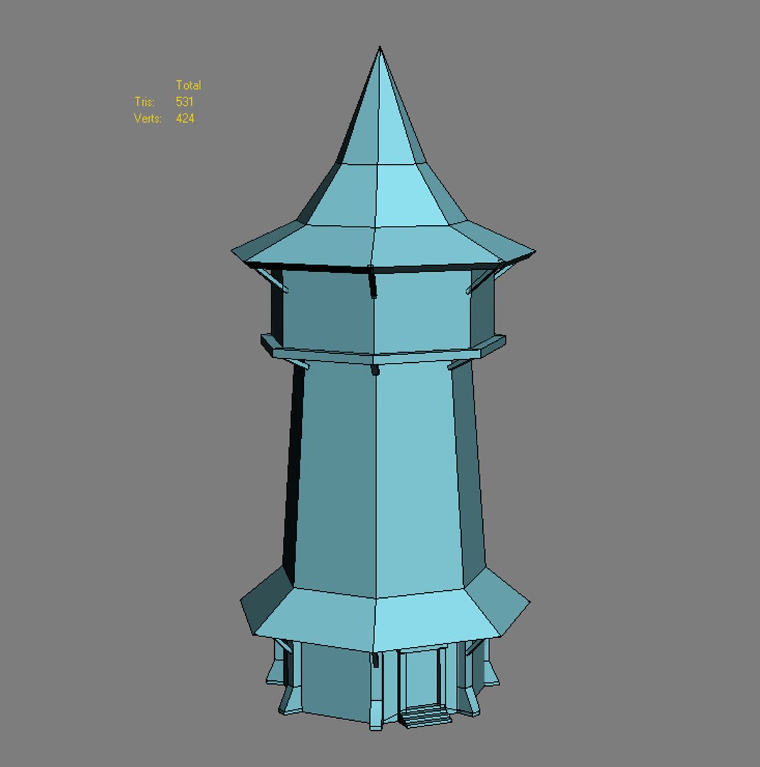 3d Model Fantasy Tower