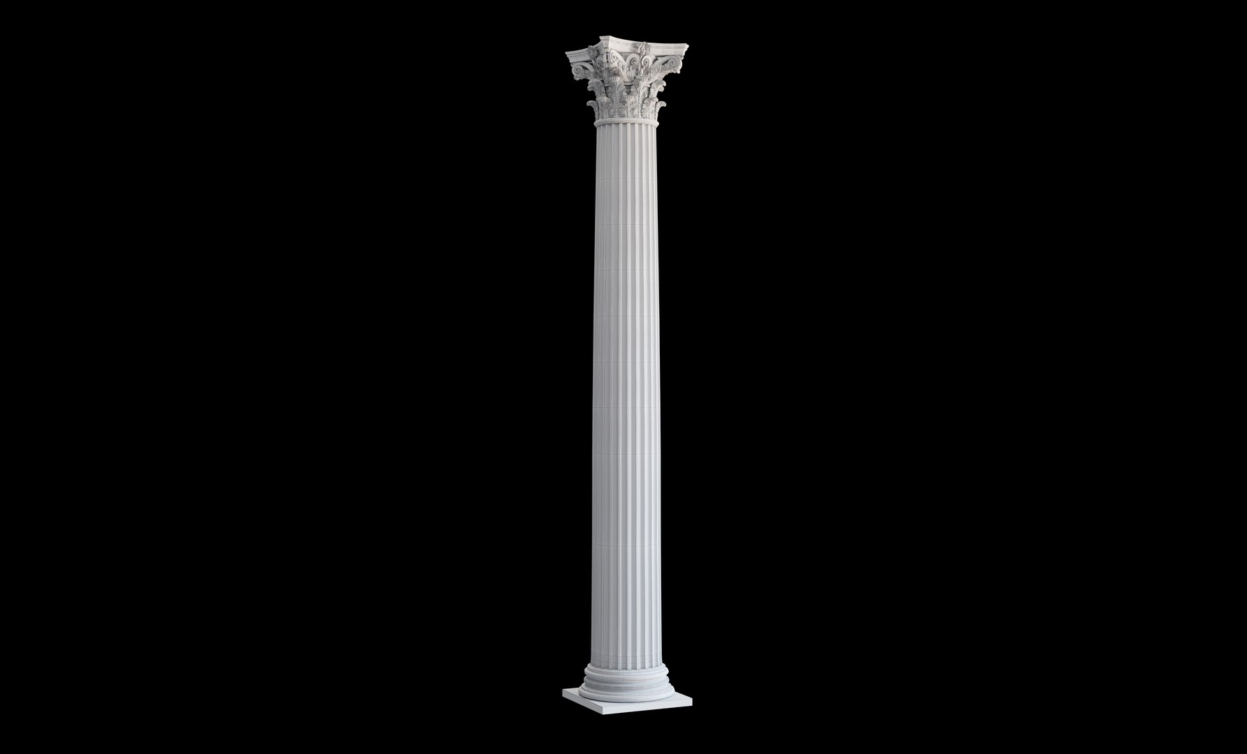 3D Round Corinth Column - TurboSquid 1855909