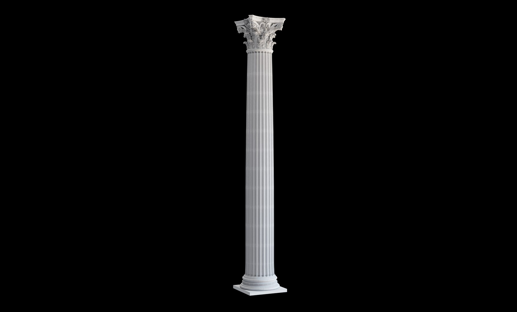 3D Round Corinth Column - TurboSquid 1855909